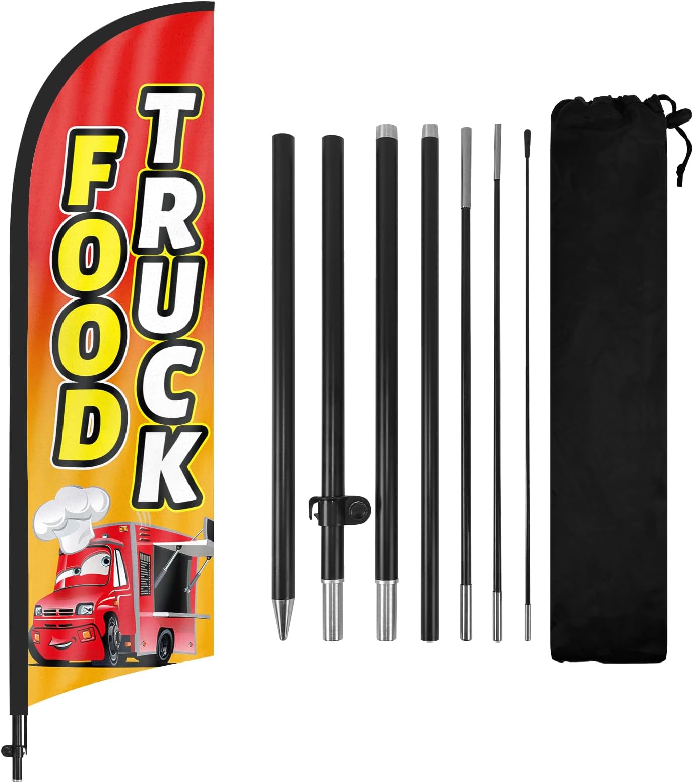 Amazon.com : Food Truck Advertising Swooper Flag Banner, Food Truck ...