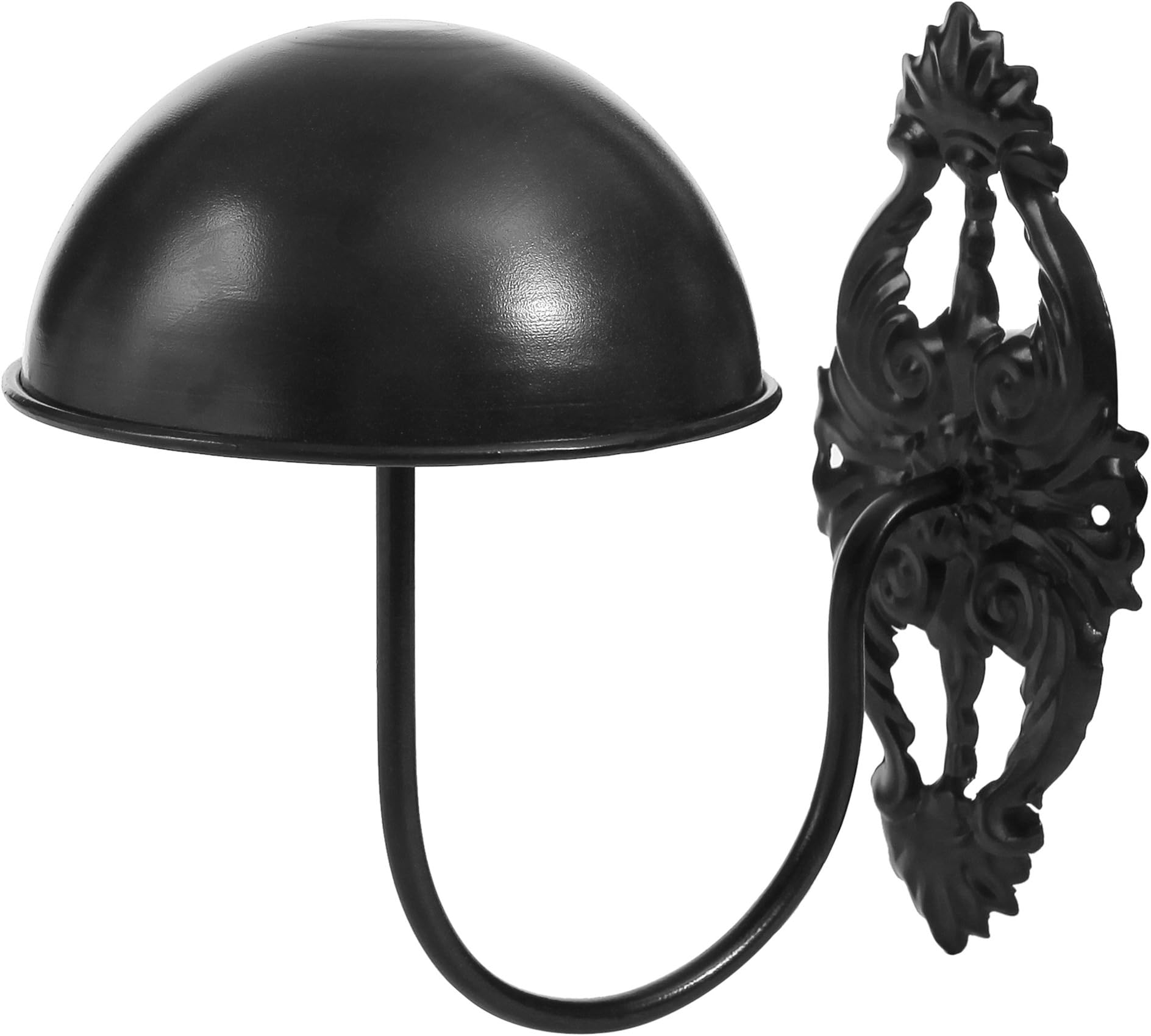 Amazon.com: MyGift Wall Mounted Vintage Style Black Metal Hat and Wig ...