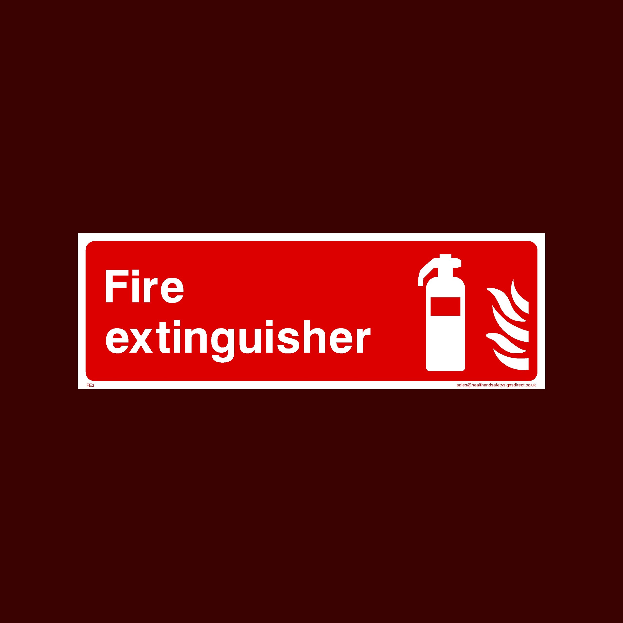 Buy Fire Extinguisher Plastic Sign with 4 Pre-Drilled Holes (FE3 ...