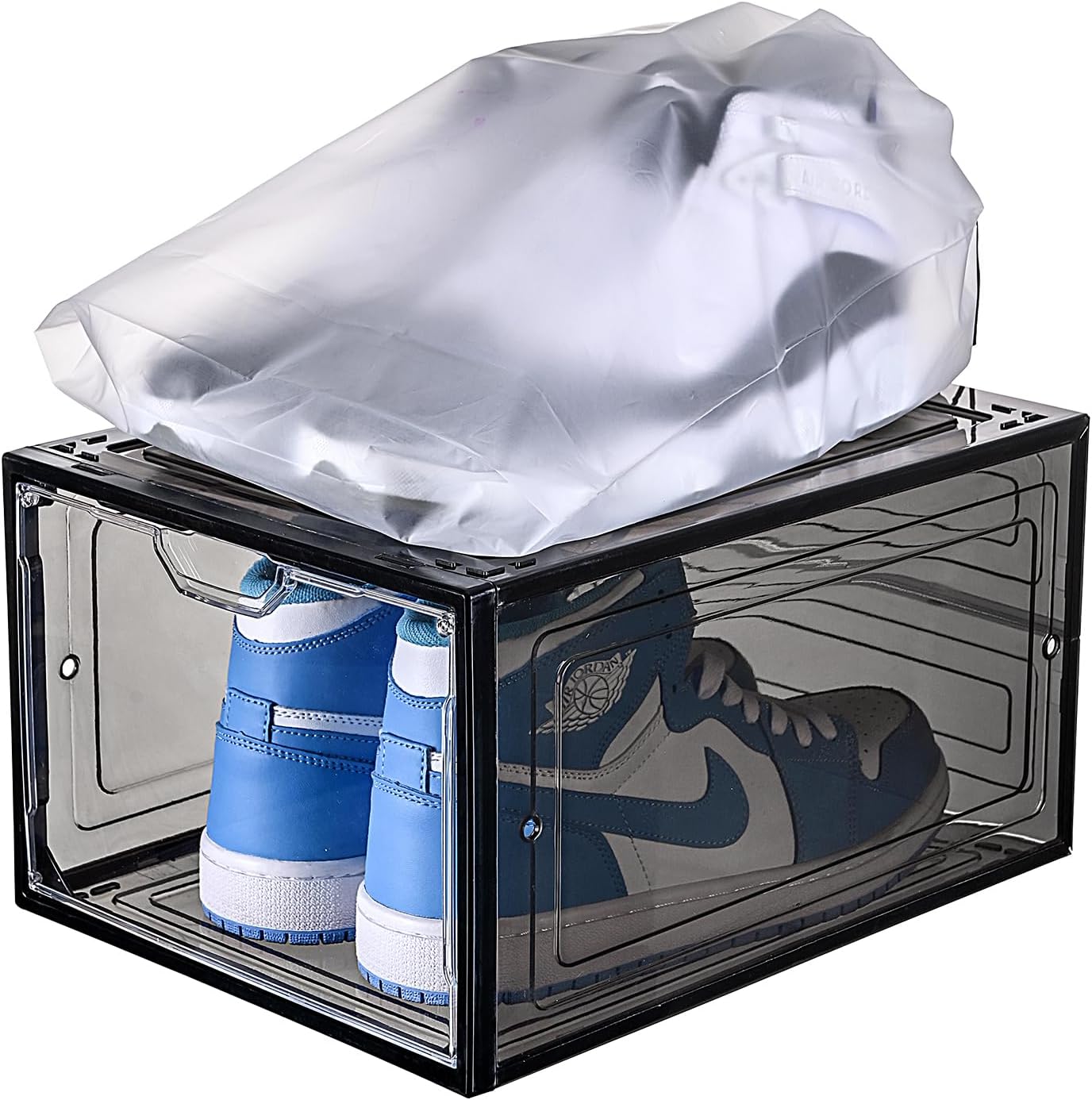 Amazon.com: jphoiy box Shoe Storage Boxes Stackable, 1 Pack Shoe ...