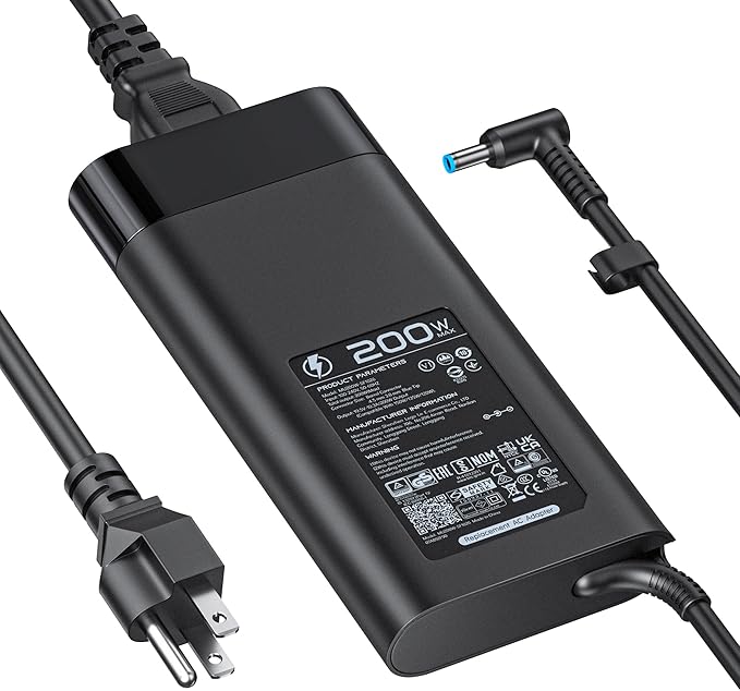 Amazon.com: 200W Laptop Charger HP Victus Charger, 4.5*3.0mm Blue AC ...