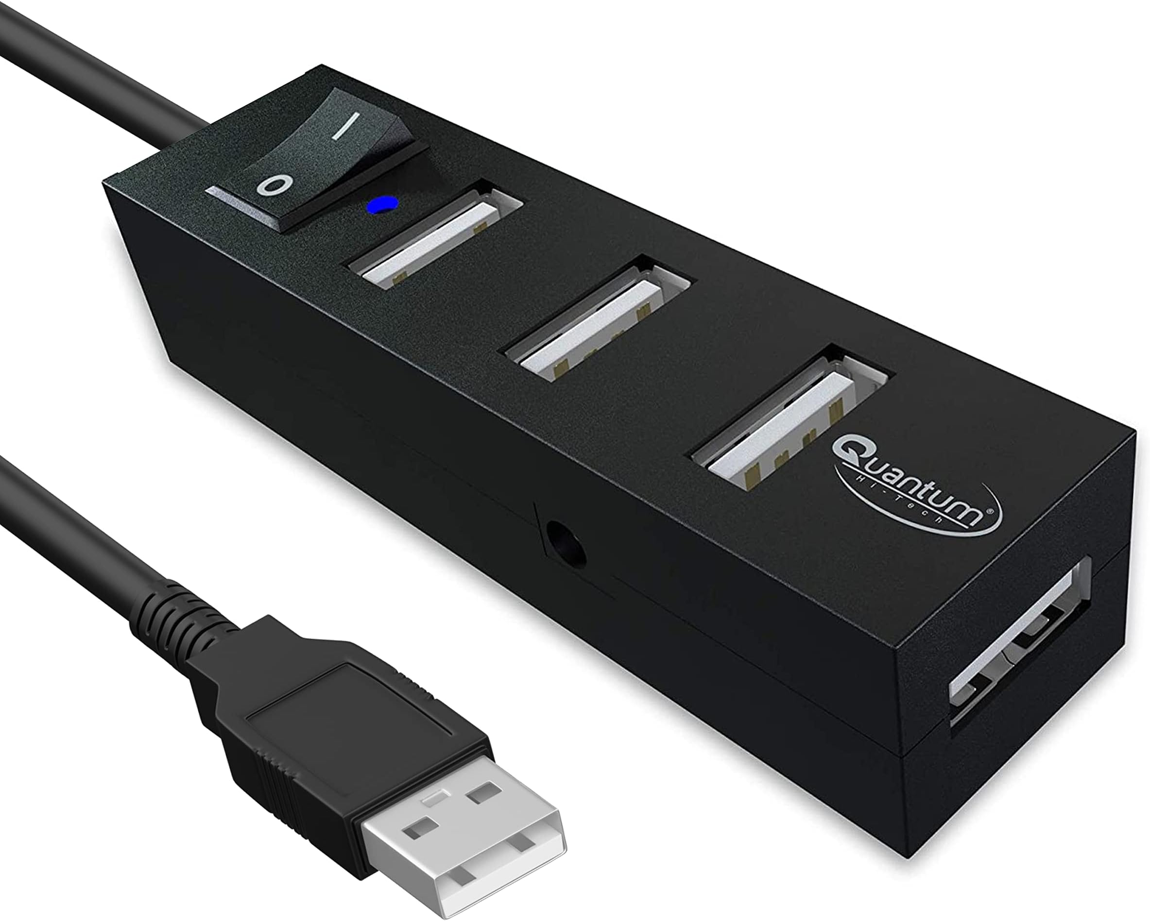 Quantum QHM6660 4 Port Hi-Speed USB Hub with Power Switch (Multicolor ...