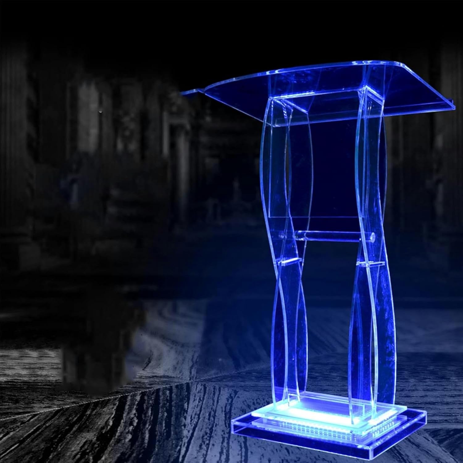 Amazon.com: WZUOPG Portable Floor Acrylic Lectern Podium Stand,Acrylic ...