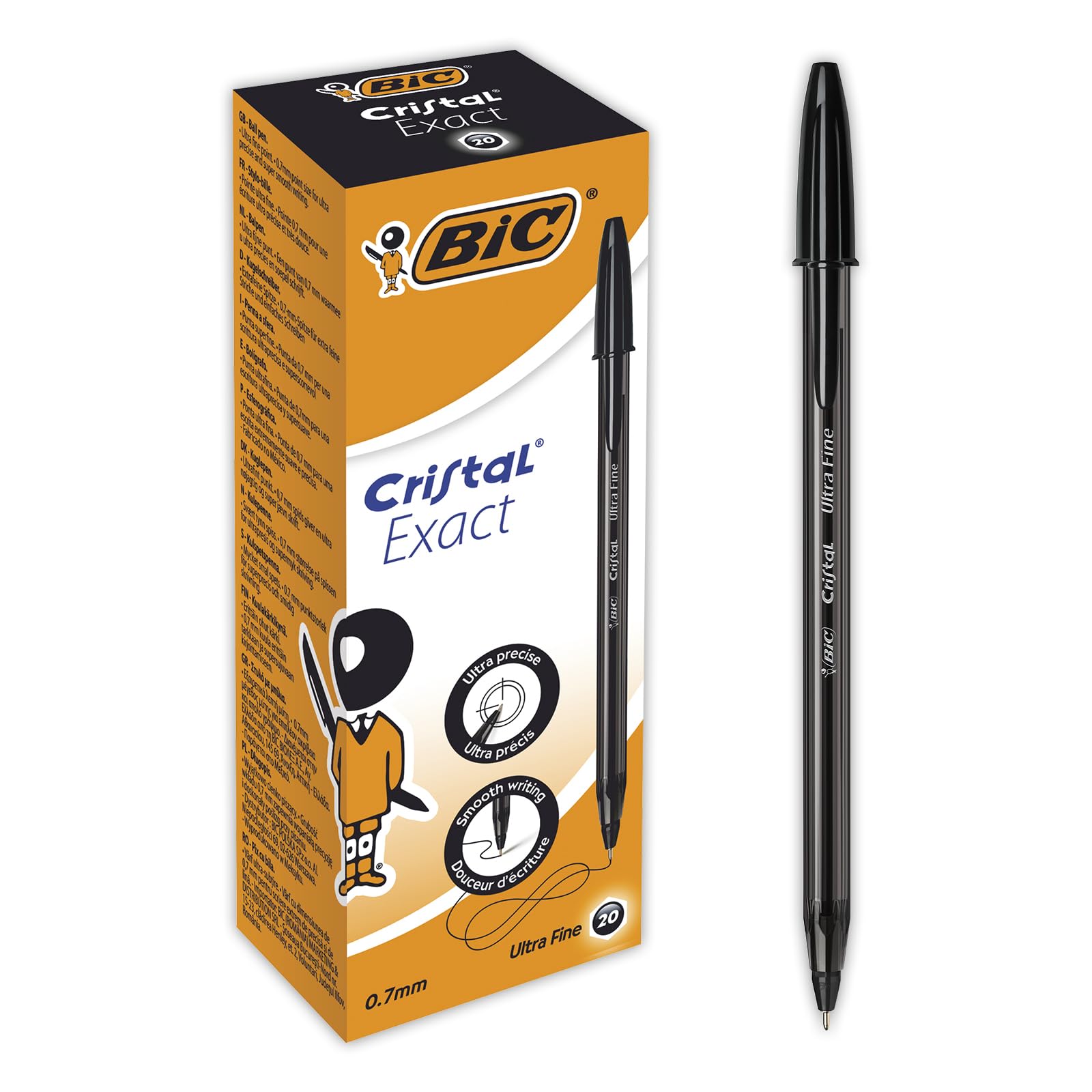 stylos BIC CRISTAL EXACT Noir : Amazon.fr: Fournitures de bureau