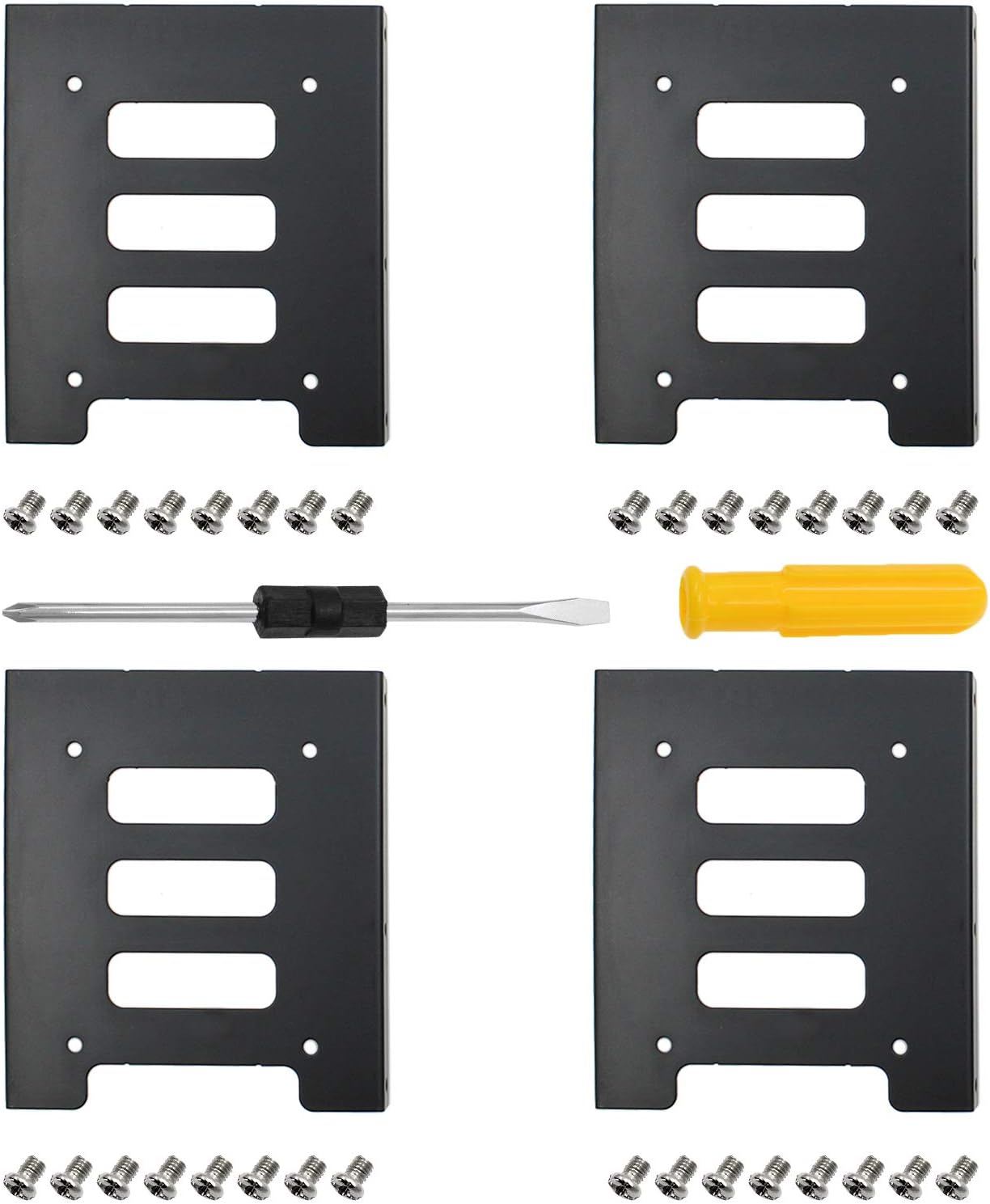 Amazon.com: SSD HDD Holder 2.5 to 3.5 Mounting Bracket Hard Drive ...