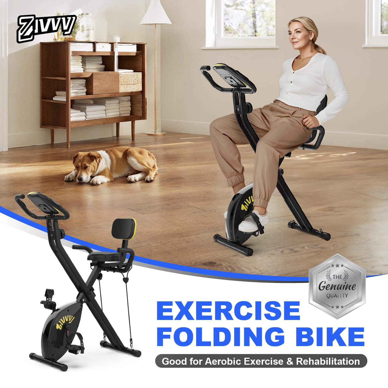 Snapklik.com : Foldable Exercise Bike, Folding Workout Bike For Home, 3 ...