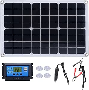 Amazon.com: 50W Solar Cell Charging Panel Monocrystalline Charging ...