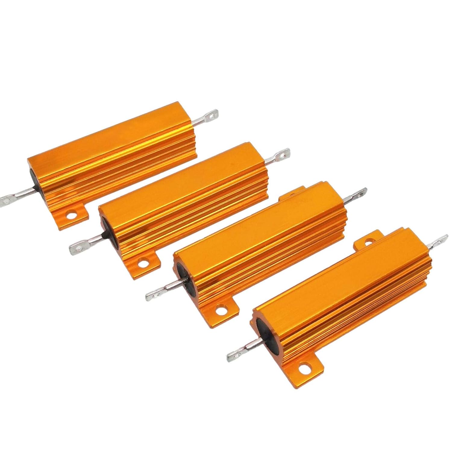 4pcs 12 ohm 12 50W Watt Aluminum Housed Metal Case Wirewound Resistors ...
