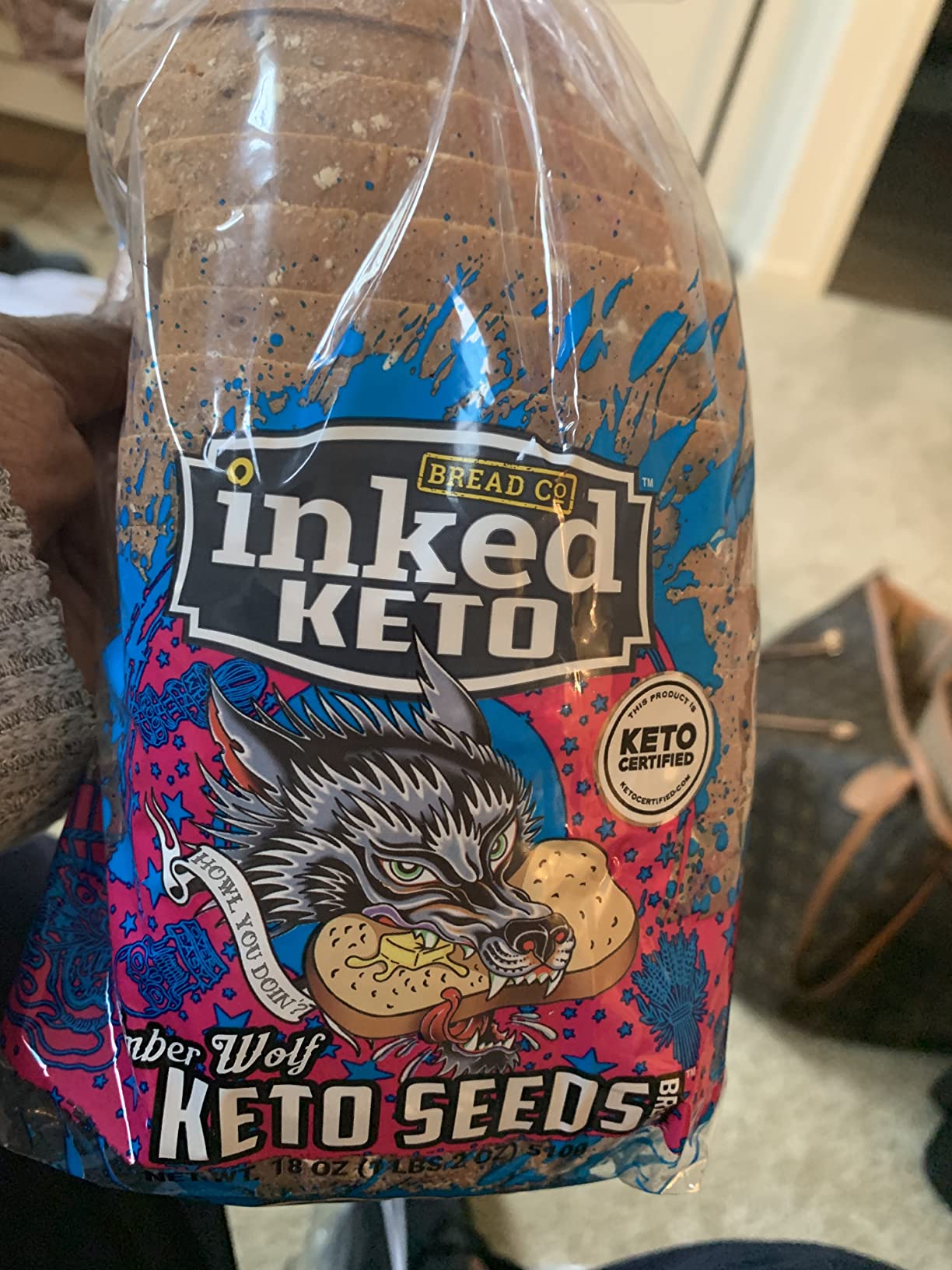 Amazon.com: Timber Wolf Keto Seeds Bread No Sugar added 2 Bags 18 oz ...
