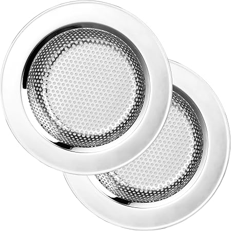 Fengbao 2PCS Kitchen Sink Strainer - Stainless Steel, Large Wide Rim 4. ...