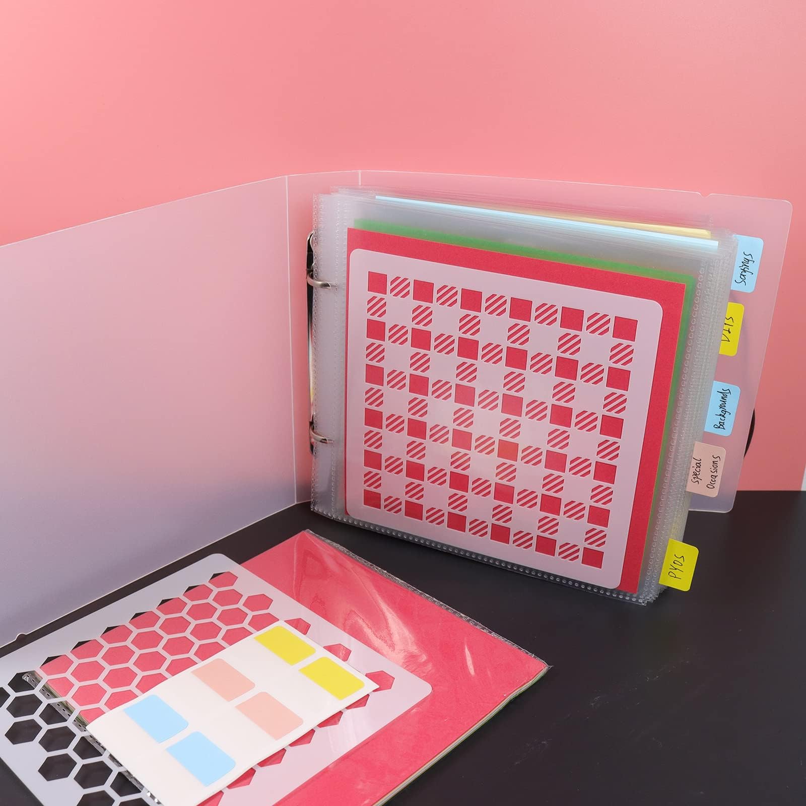 Amazon.com: NEGLEX Cookie Stencil Storage Binder, Stamp & Die Cut ...