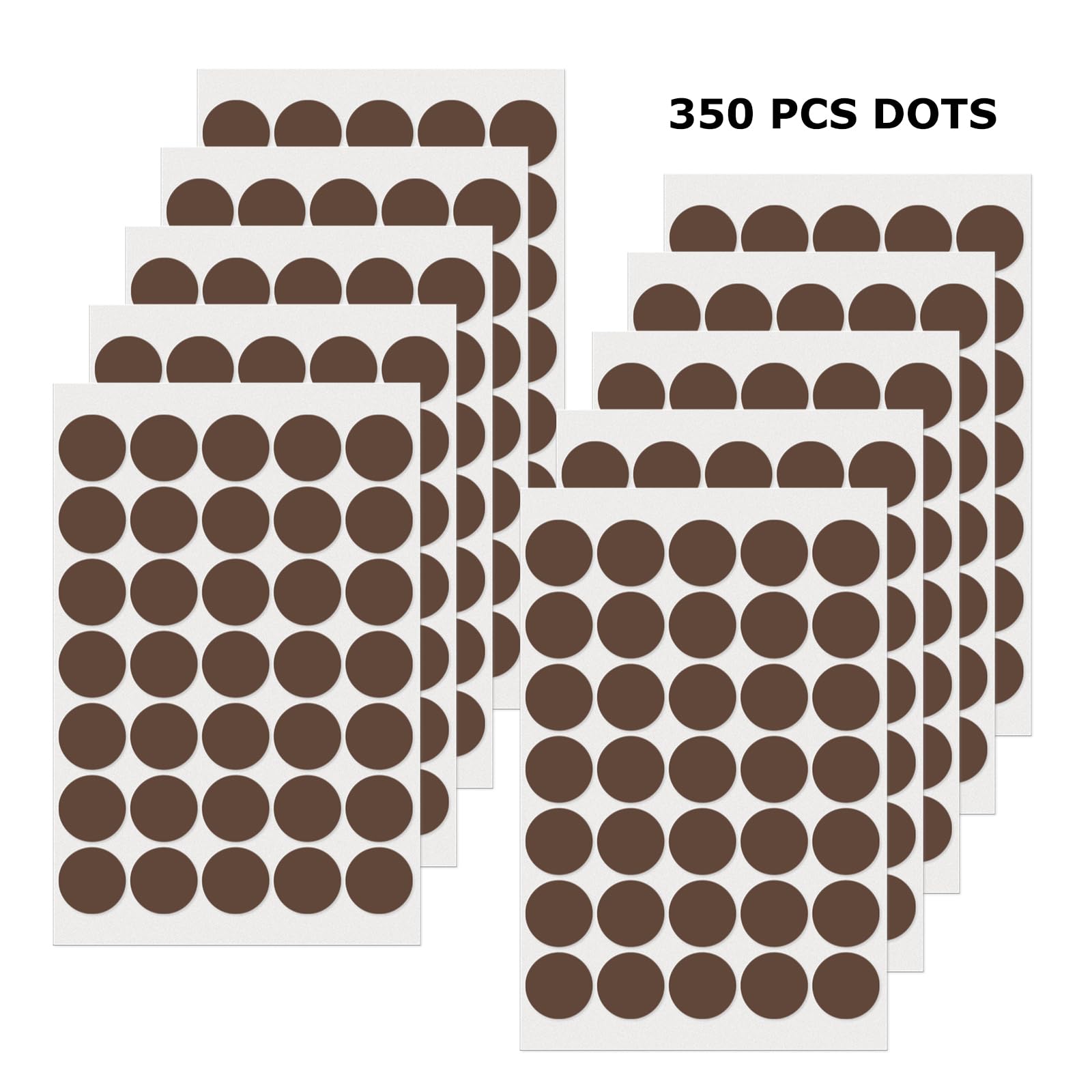 Snapklik.com : YIKIADA Brown Dot Stickers Round 1 Inch Sticker