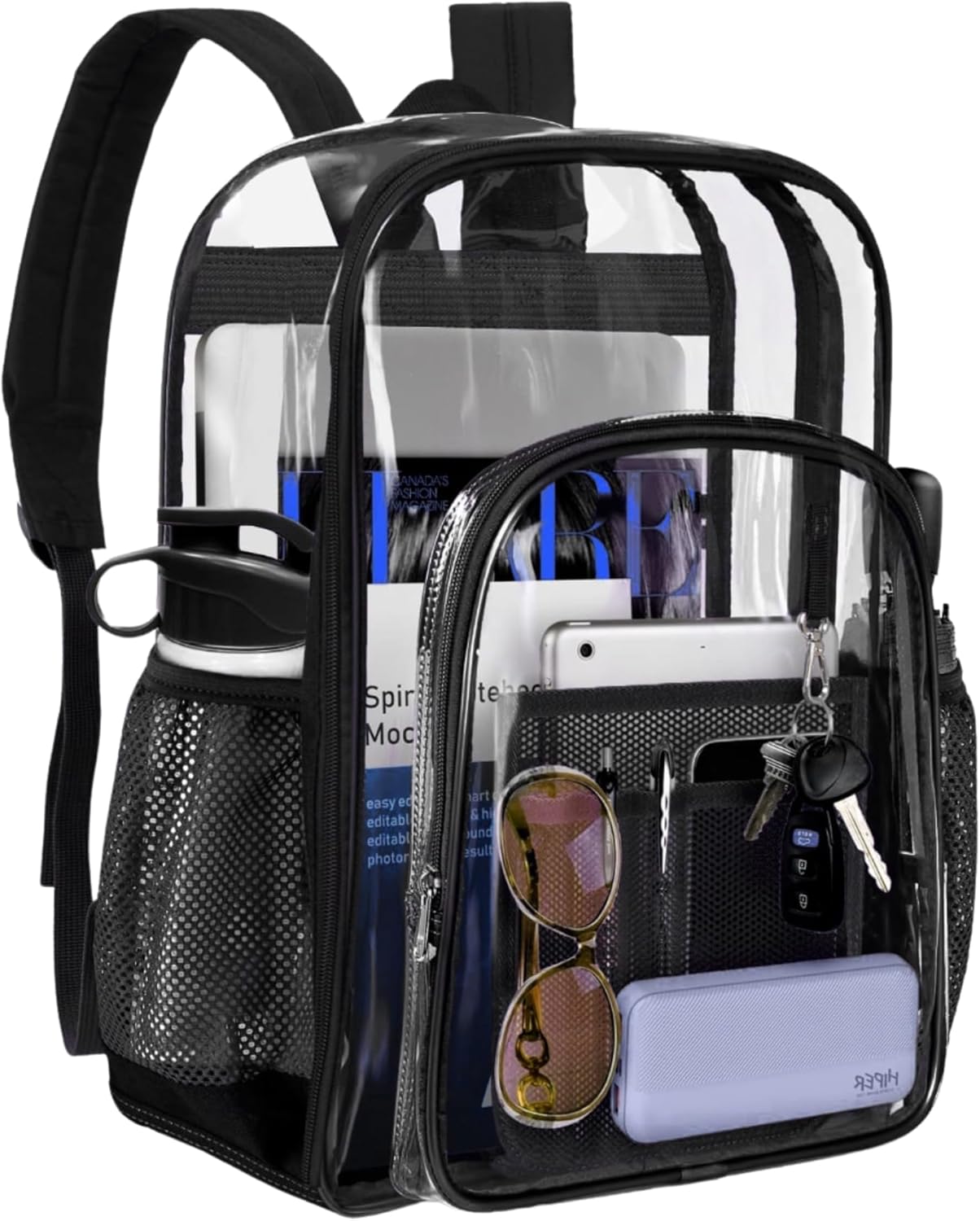 Amazon.com | Clear Backpack Heavy Duty -Clear Backpack For Stadium- PVC ...