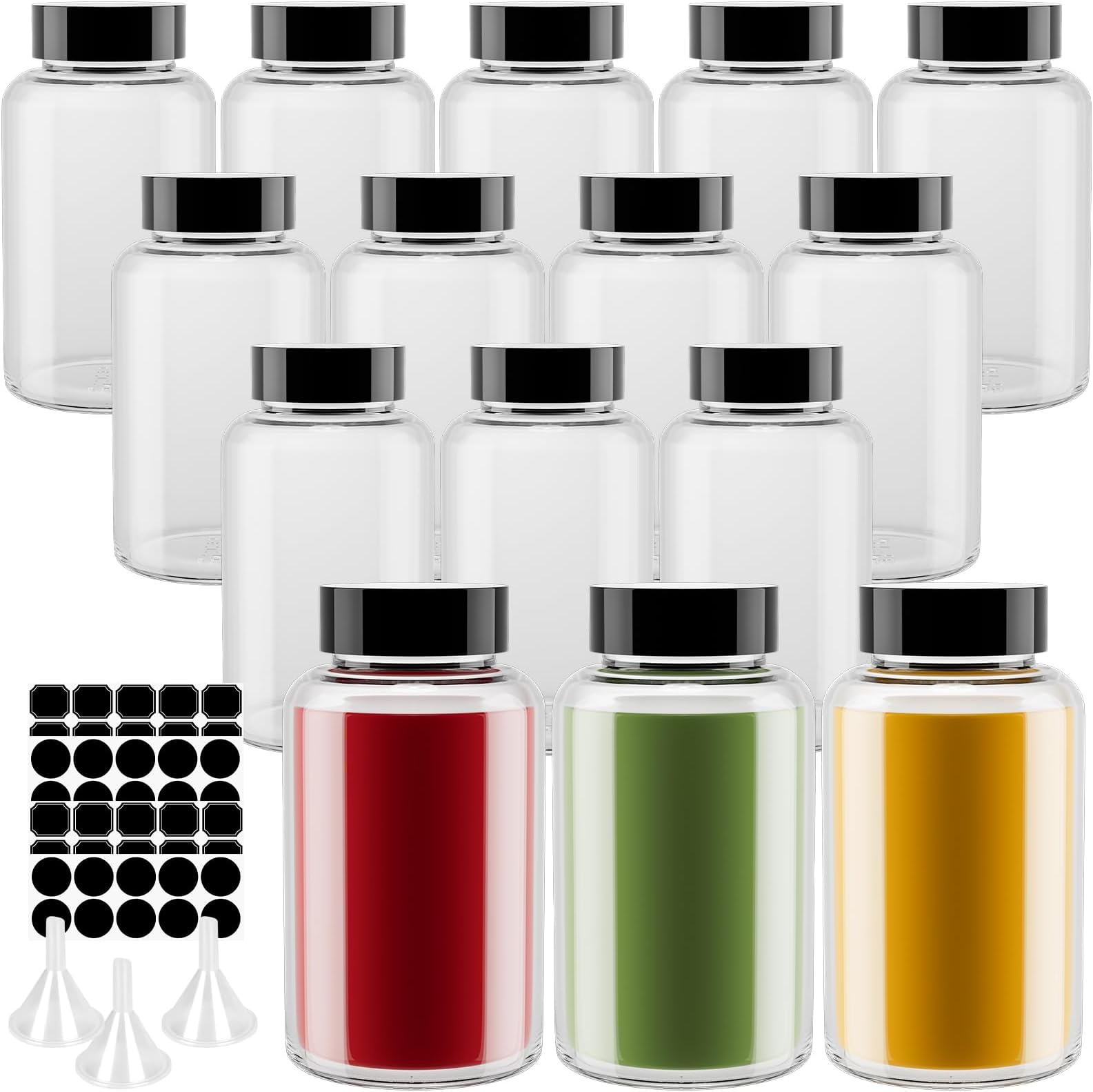 Amazon.com: Didaey 36 Pcs Glass Mini Liquor Bottles Set, 1 oz Mini ...