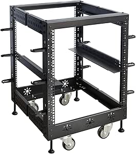 Amazon.com: RIVECO 12U 19” Adjustable Depth Server Rack Support Up to 1700LBS Floor Standing 4 ...