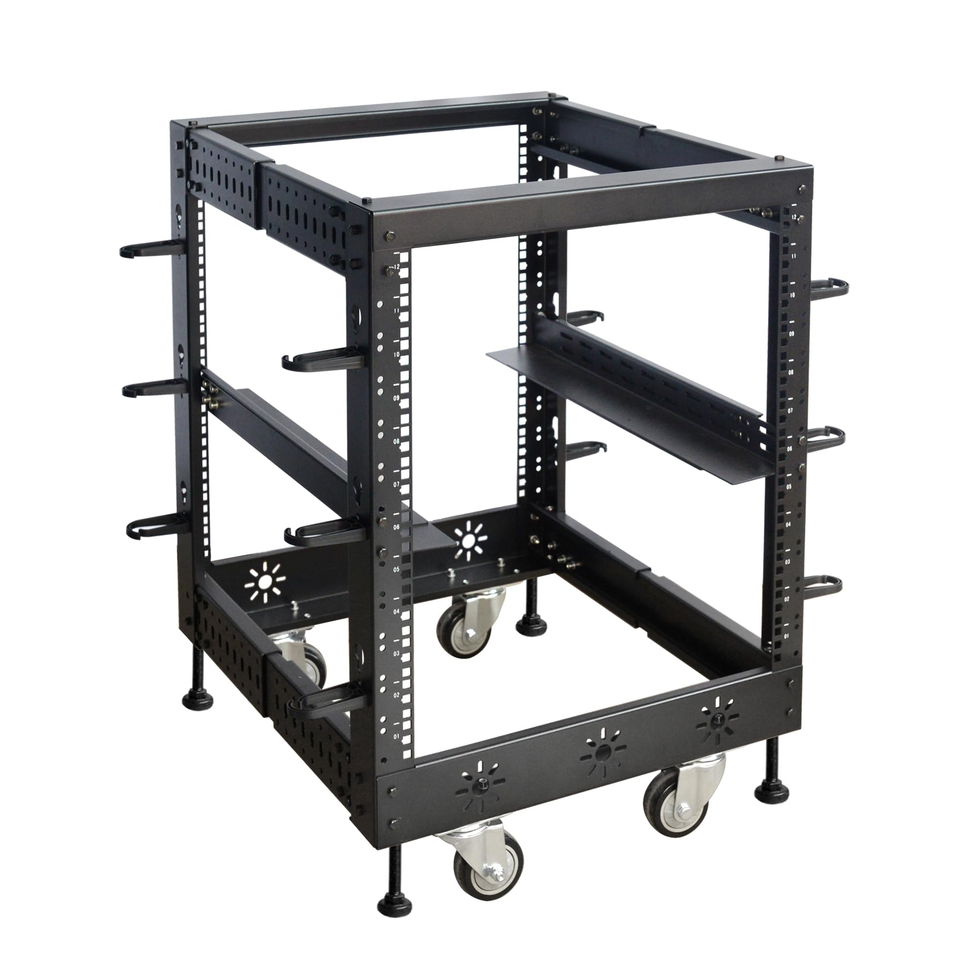 Amazon.com: RIVECO 12U 19” Adjustable Depth Server Rack Support Up to ...