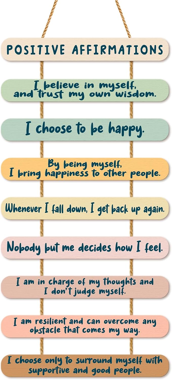 Amazon.com: Positive Affirmations Wall Decor for Office Home Classroom ...