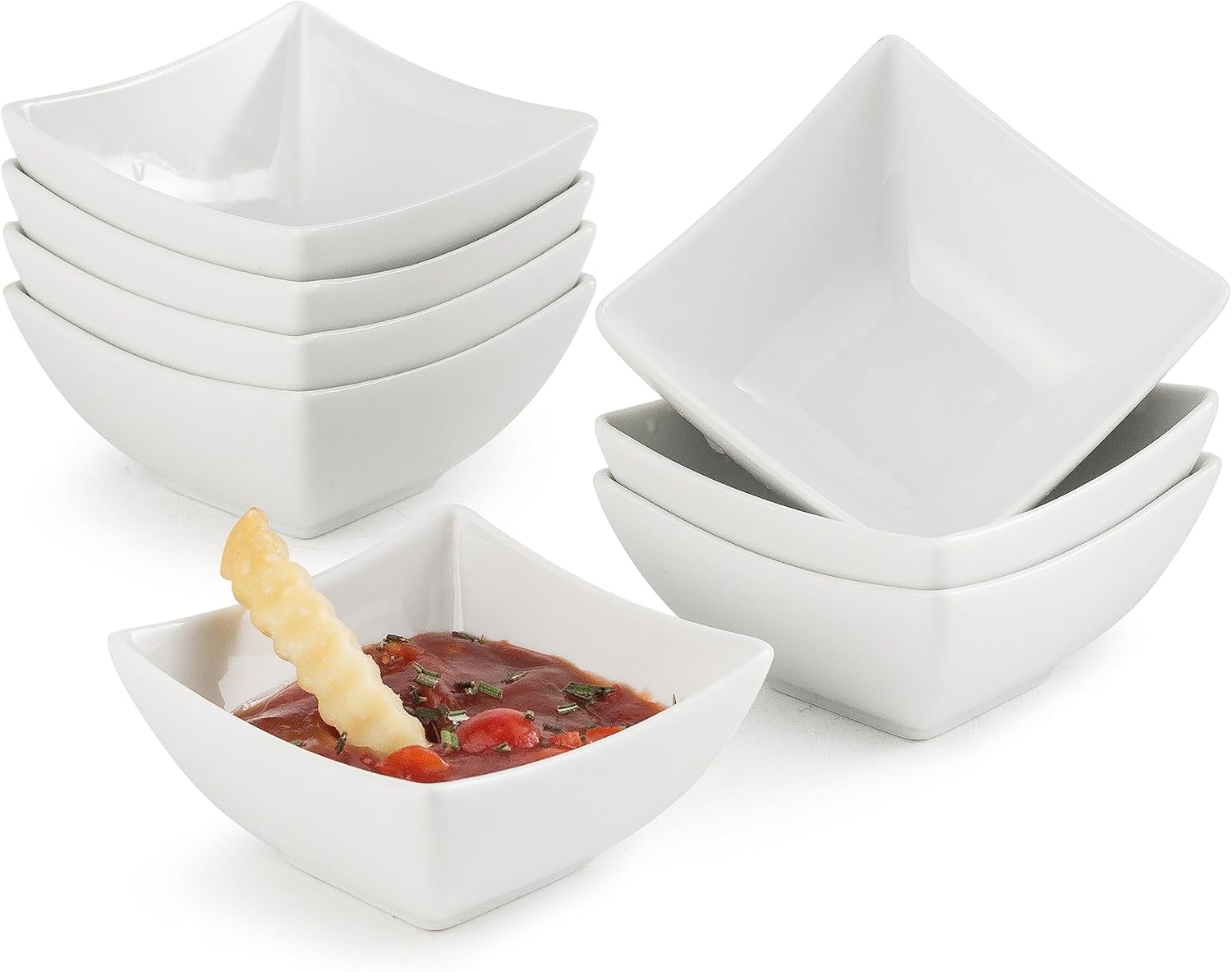 Amazon.com | Miamolo Dipping Bowls Set of 8, Ceramic Creme Brulee ...