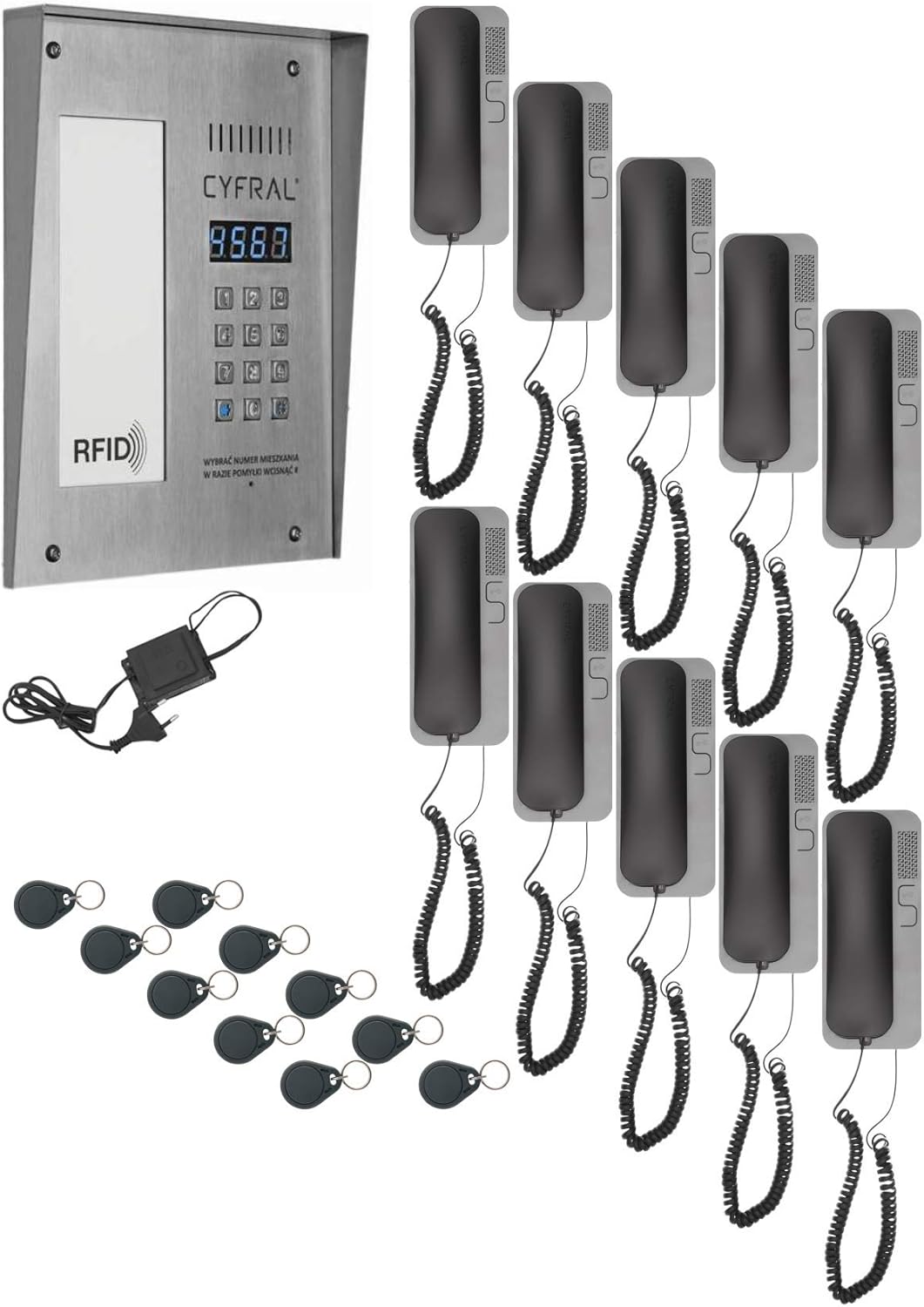 Cyfral Door Intercom PC 3000 Rel with 2-Wire Connection, RFID Reader ...