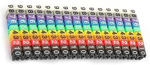 Amazon.com: Colorful Digital Number Tube Wire Number Label Tube Cable ...