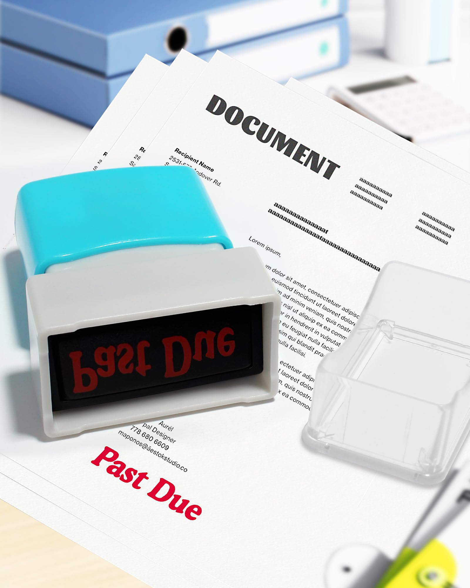 Snapklik.com : Past Due Stamp Red Ink Refillable Stampers For Office ...
