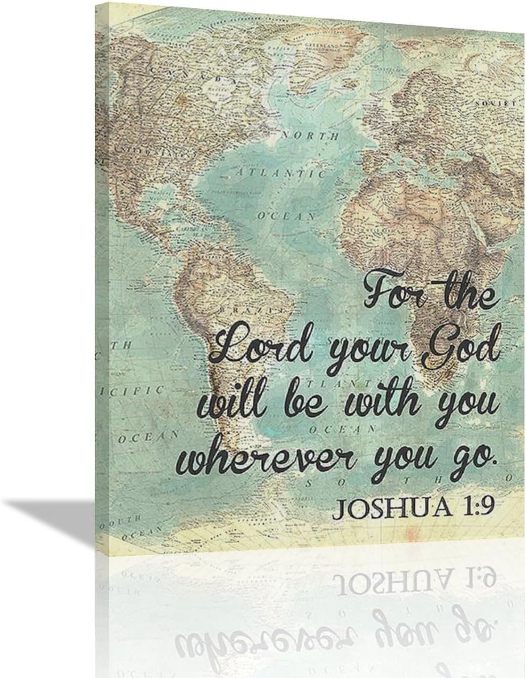 Amazon.com: Map Decor Wall Art Christian Pictures Wall Decor Map ...