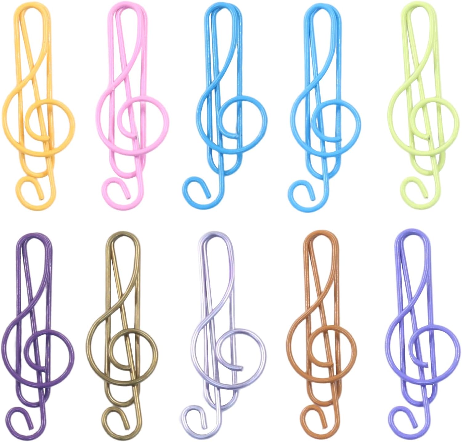 Amazon.com: Aoserge 120Pcs Music Paper Clips in 10 Vibrant Colors ...
