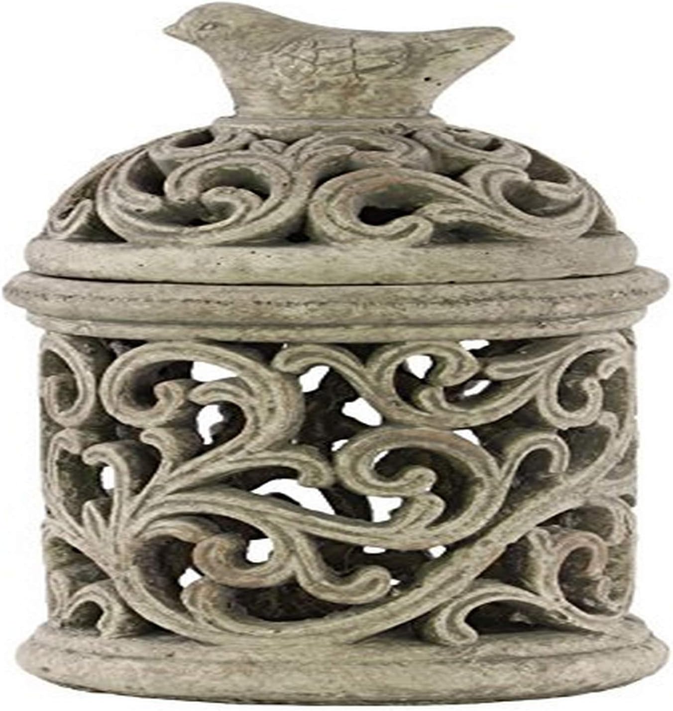 Amazon.com: Urban Trends Cement Round Bird Cage with Sculpted Swirl ...