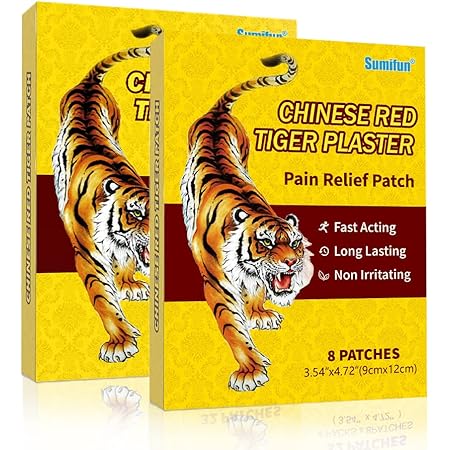 Amazon.com: Sumifun Tiger Pain Relief Patches - 32 Counts Chinese Red ...