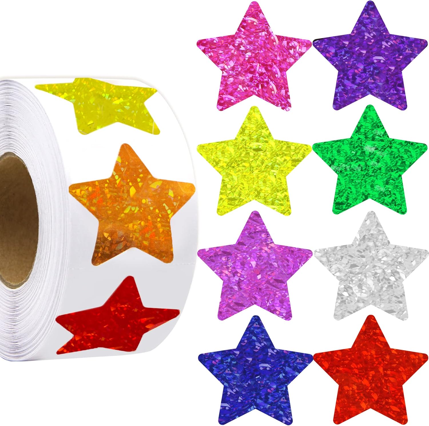 Amazon.com: Large Star Stickers for Kids 500 PCS Back to School Glitter ...