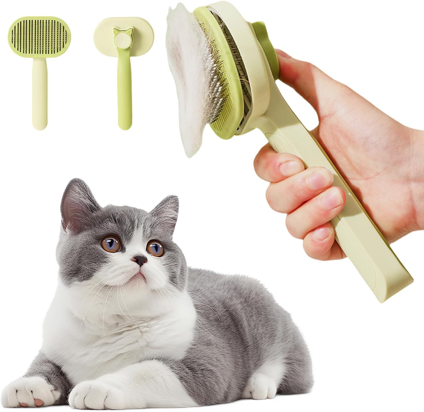 Amazon.com: Pet Grooming Brush with Electronic Mist Spray - Gentle ...