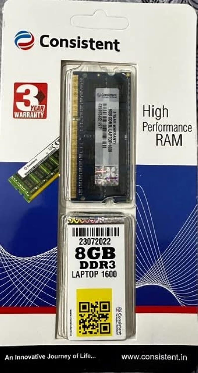 Consistent 8GB DDR3, Laptop RAM,1600Mhz : Amazon.in: Computers ...