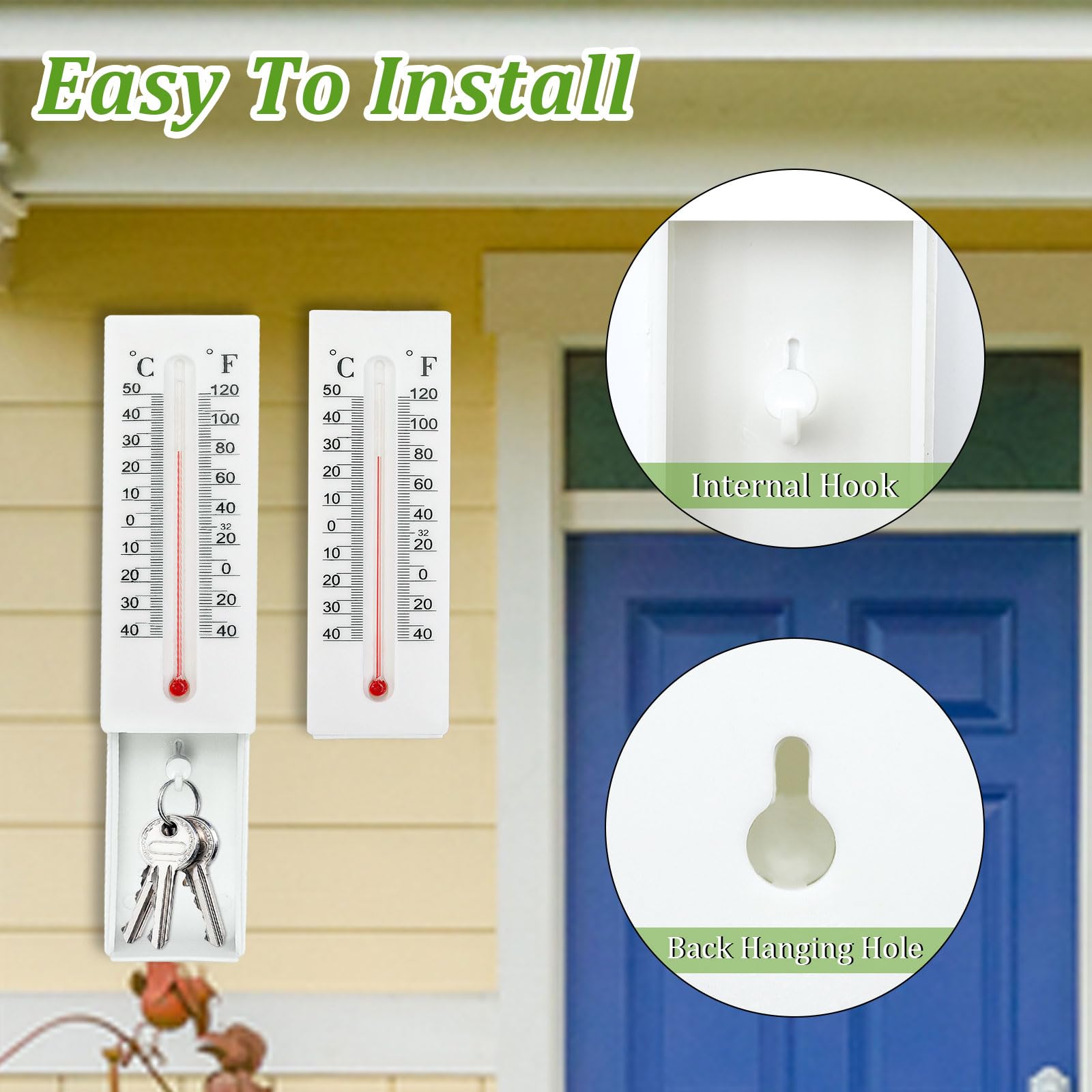 Snapklik.com : 2pcs Hide A Keys, Security Keys Lock Boxes Thermometer ...