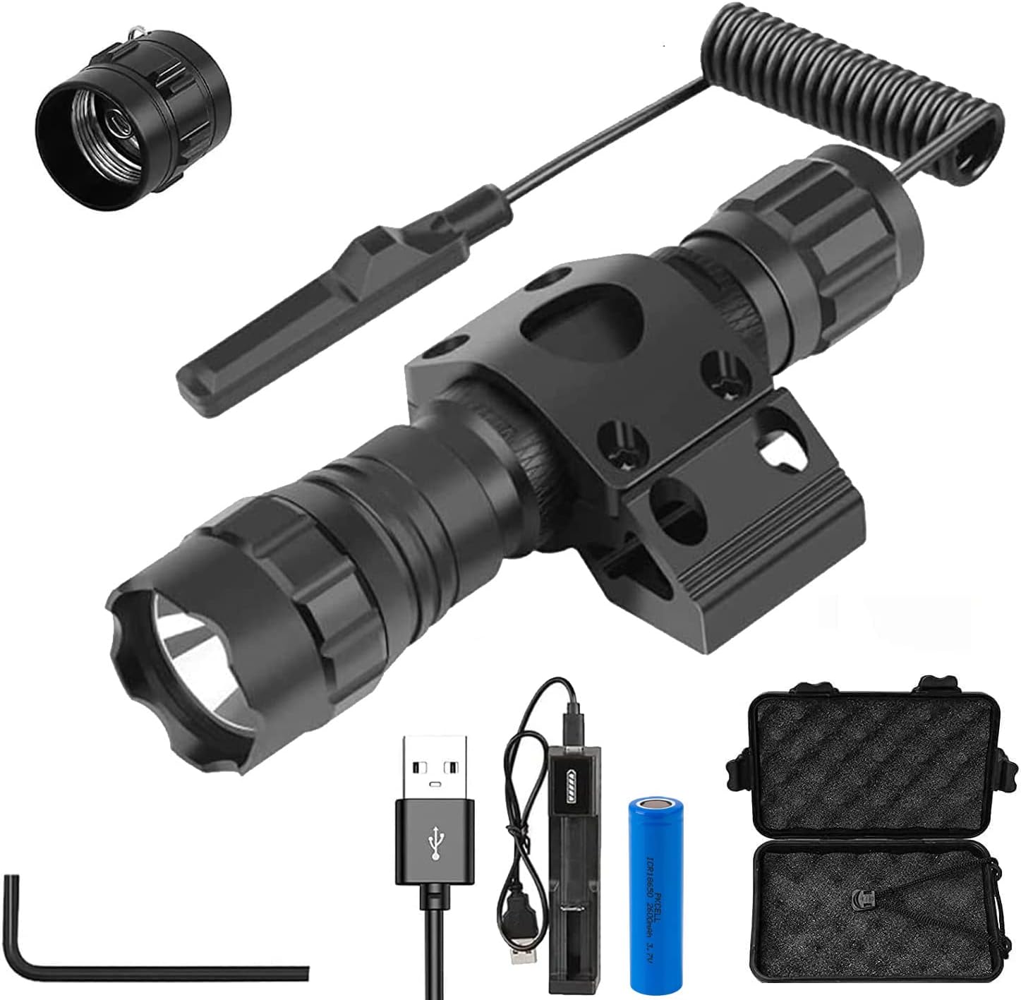 Amazon.com: Gotical Combo of Tactical LED Flashlight with 1 Inch ...