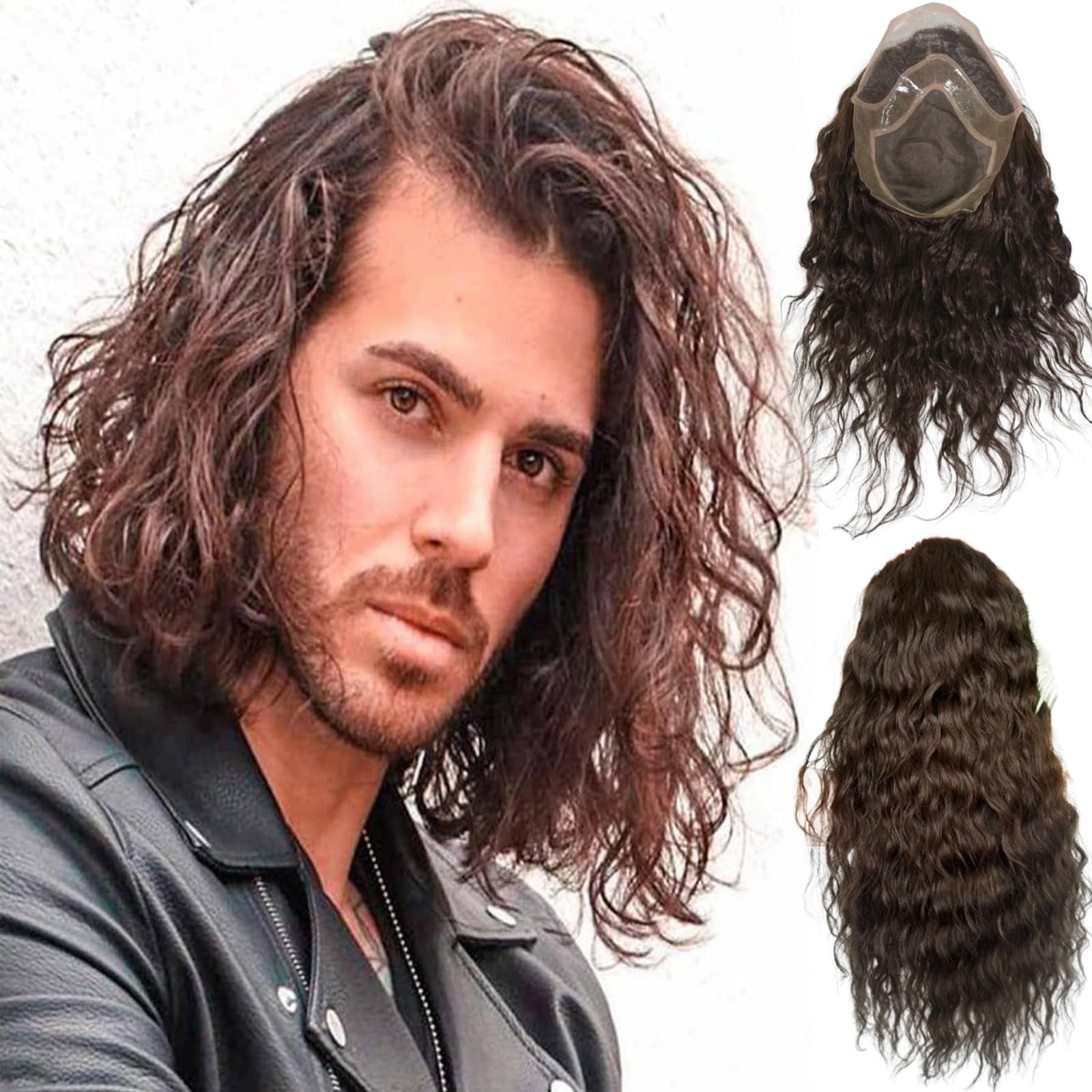 Amazon.com : Voloria Human Hair Afro Curl Face Beard Mustache for ...