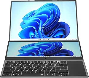 Amazon.com: 16in 14in Dual Screen Laptop for Win11,14in Full HD Touch ...