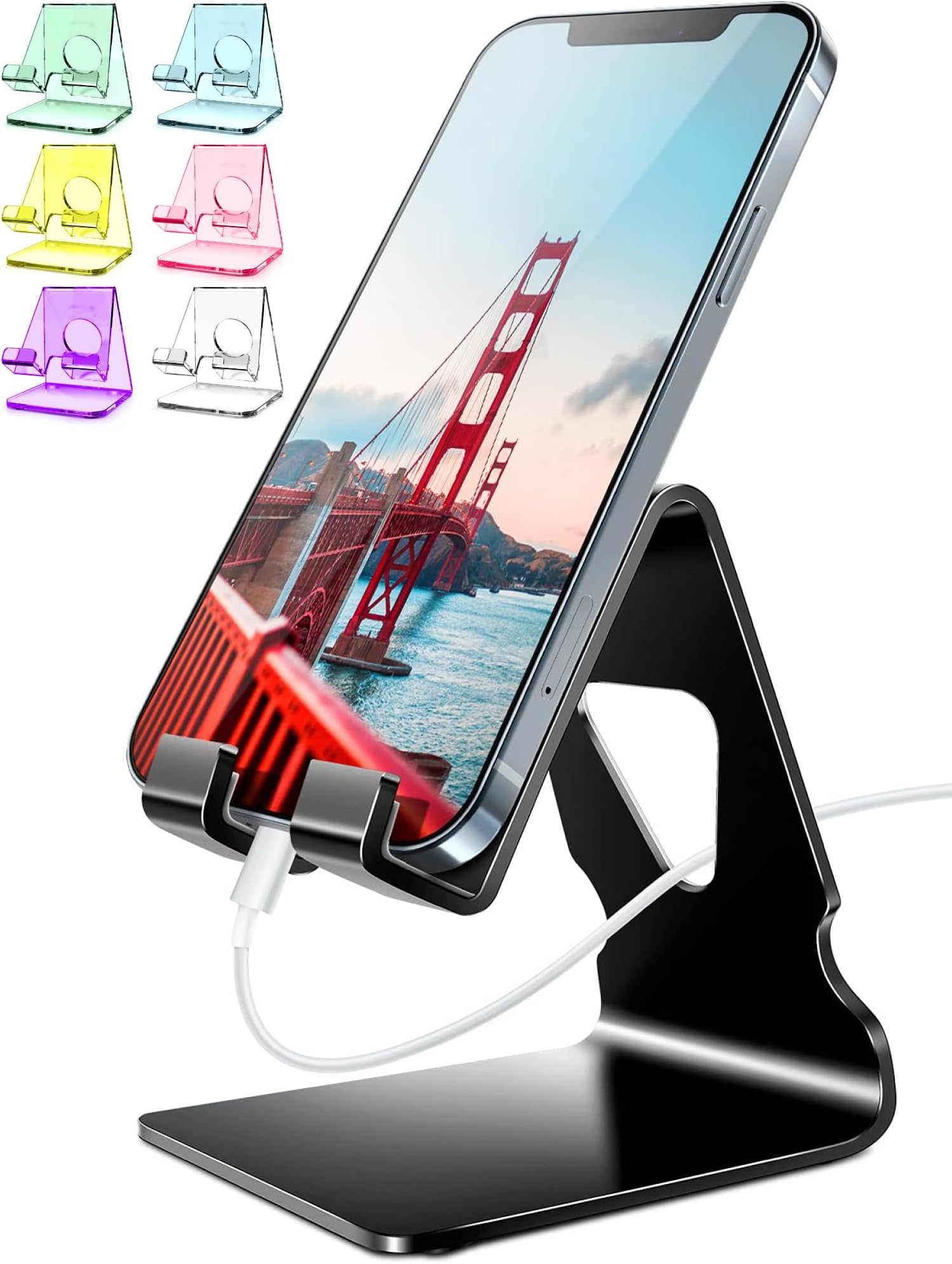 Amazon.com: szwilnis Cell Phone Stand, Folding Desktop Phone Stand ...