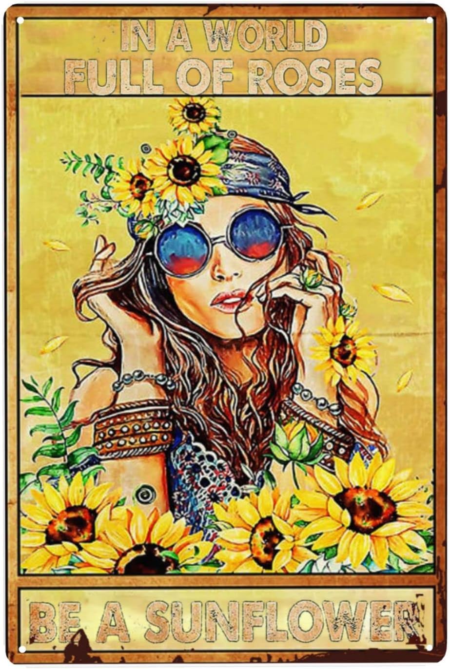 Amazon.com: QKLGXLOBAL Vintage Poster In A World Full Of Roses Be A ...