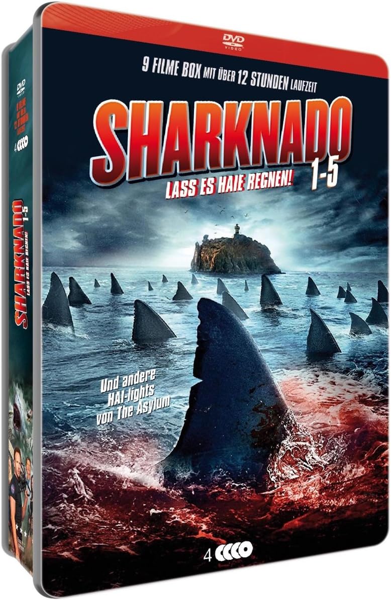 Sharknado 1-5 Limited-Metallbox Collection (4 DVDs mit 9 Filmen ...