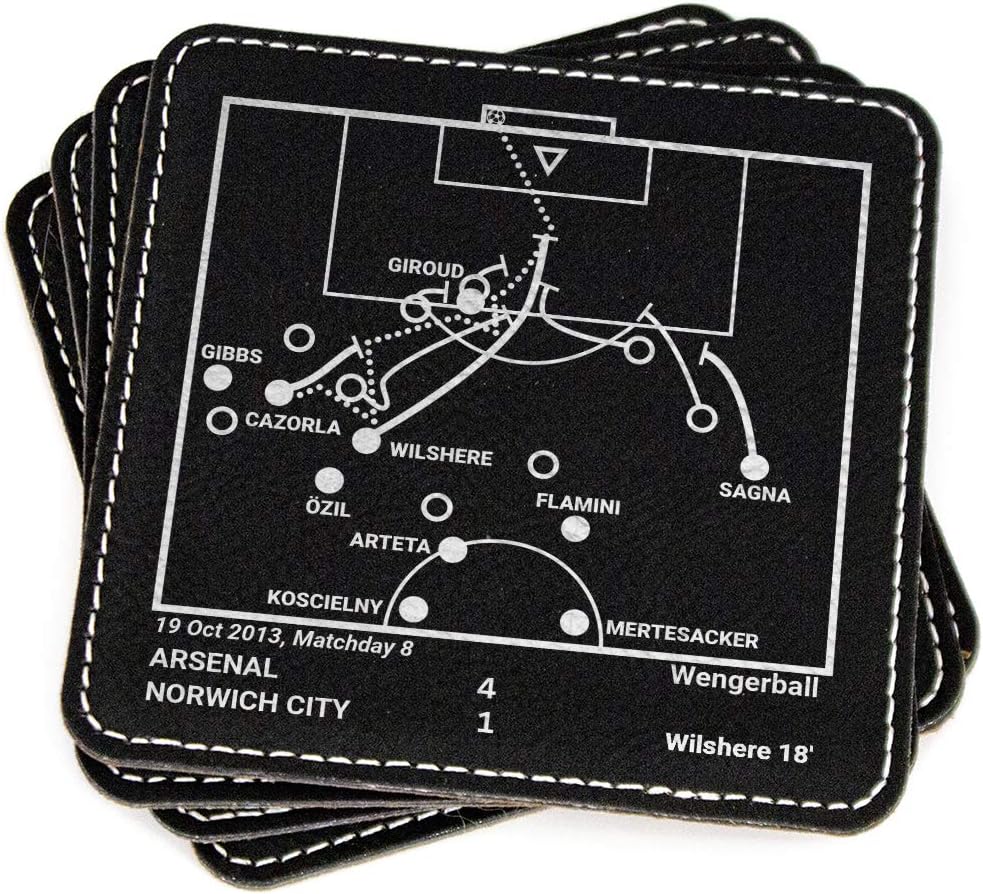 Amazon.com: Greatest Arsenal Modern Plays: Leatherette Coasters (Set of ...