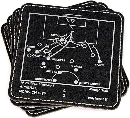 Amazon.com: Greatest Arsenal Modern Plays: Leatherette Coasters (Set of ...