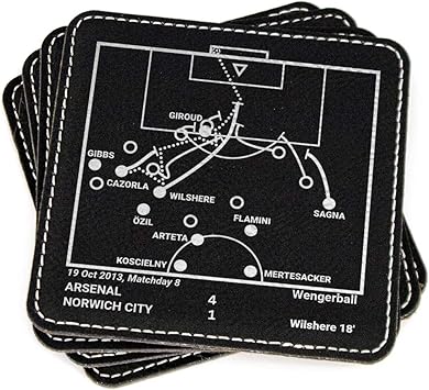 Amazon.com: Greatest Arsenal Modern Plays: Leatherette Coasters (Set of ...