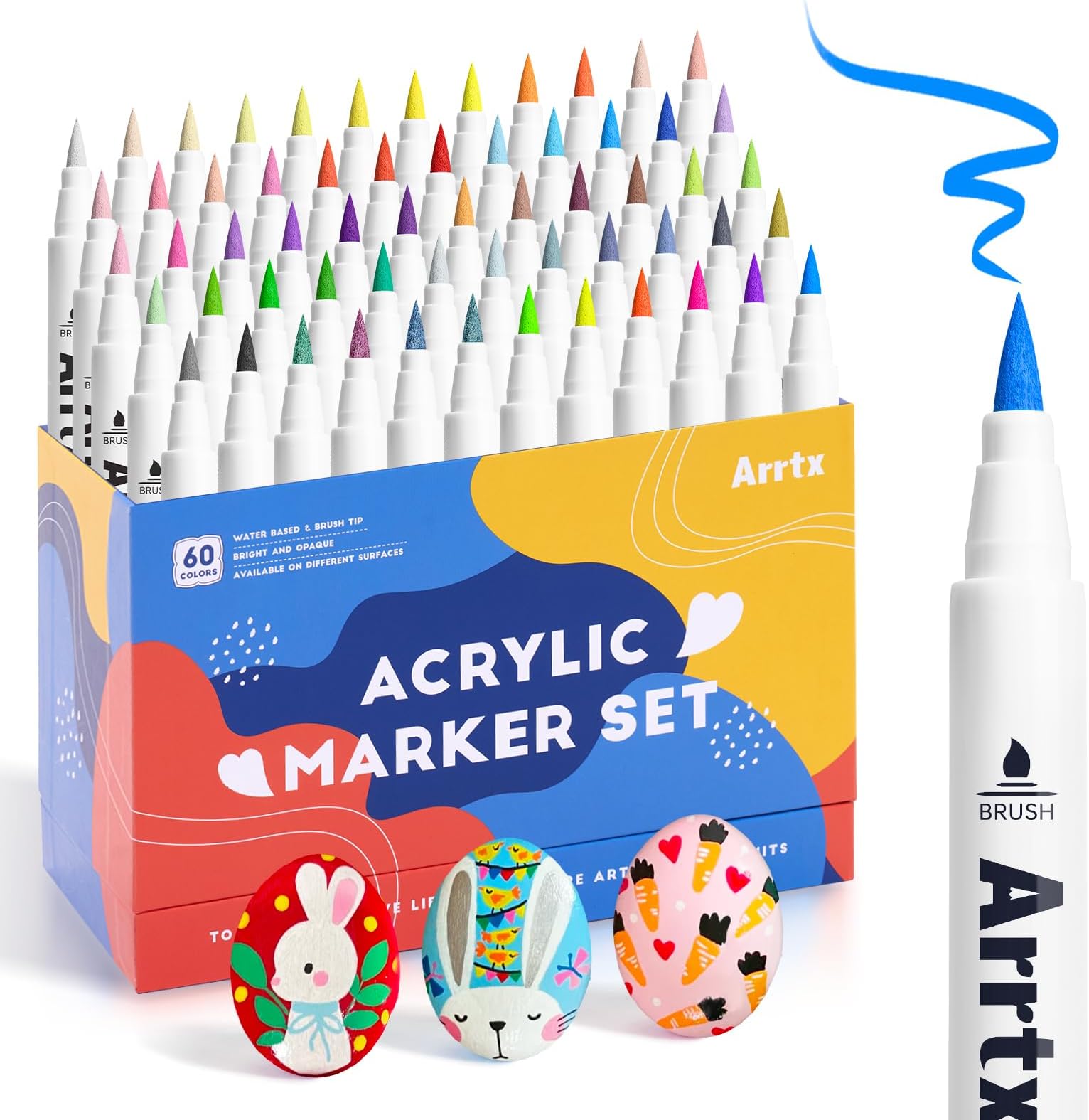 Amazon.com: languo 36 Colors Acrylic Paint Pens, Markers Paint Pens ...