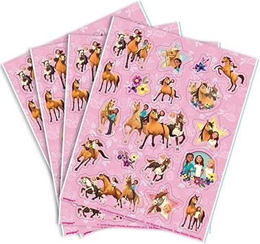 Amazon.com: Unique Spirit Riding Free Sticker Sheets | Assorted Designs ...
