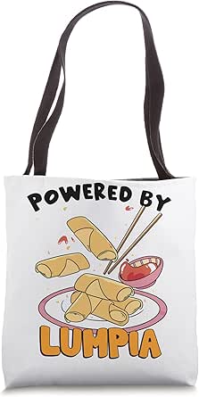 Amazon.com: Powered By Lumpia | Philippines | Filipino Food Tote Bag ...