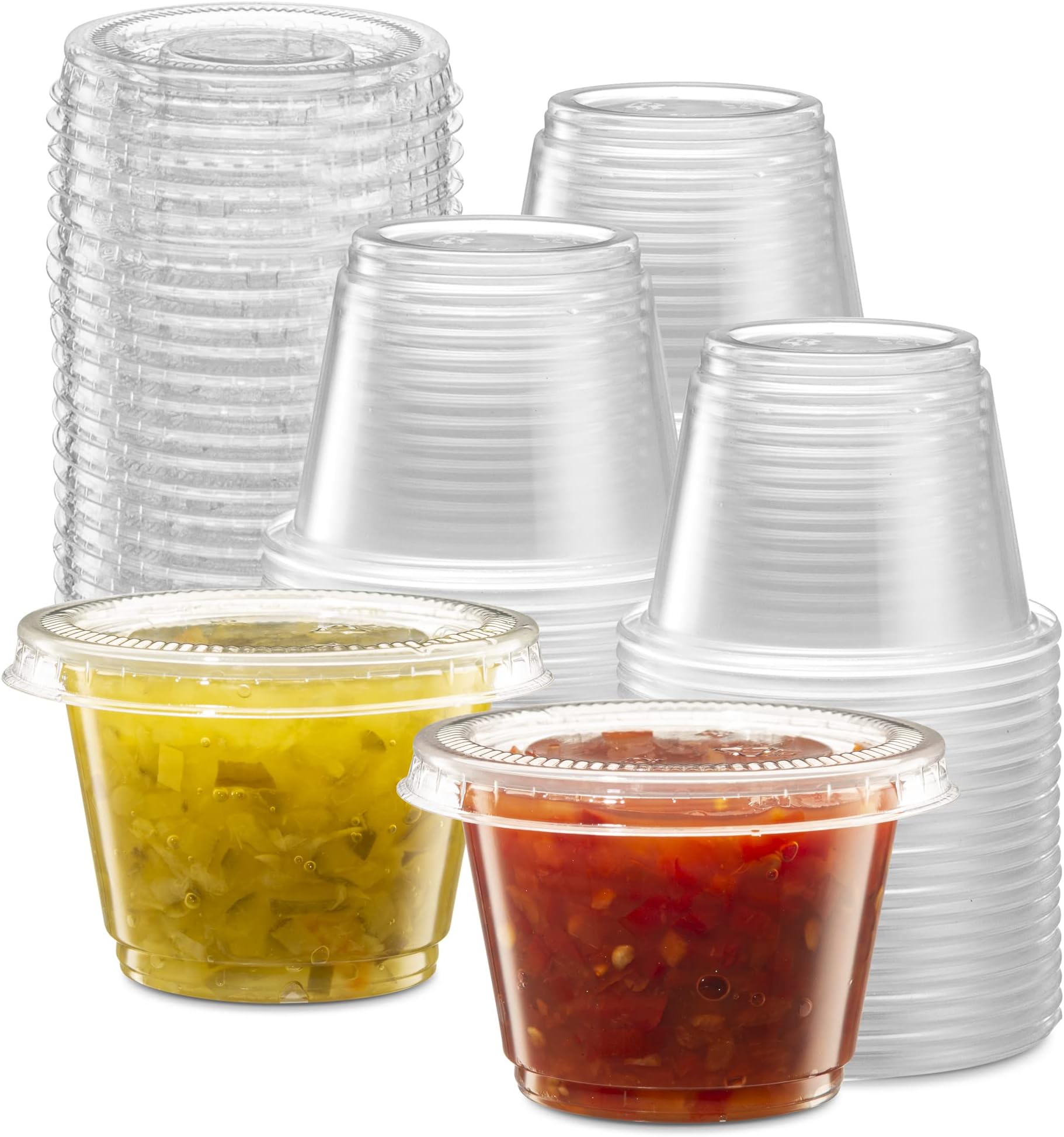 Amazon.com: Zeml Portion Cups with Lids (2 Ounces, 100 Pack ...