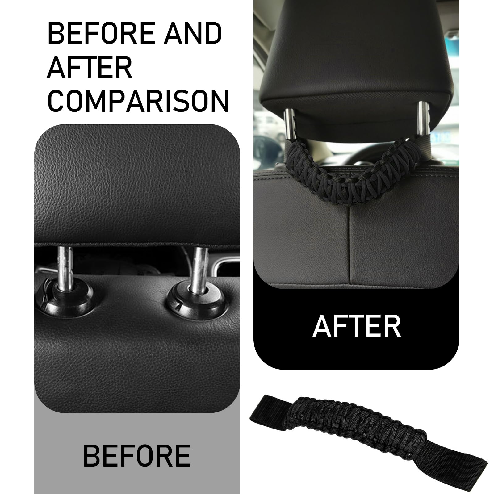 Snapklik.com : Yumfugu Pack-2 Car Headrest Grab Handles, Universal SUV ...