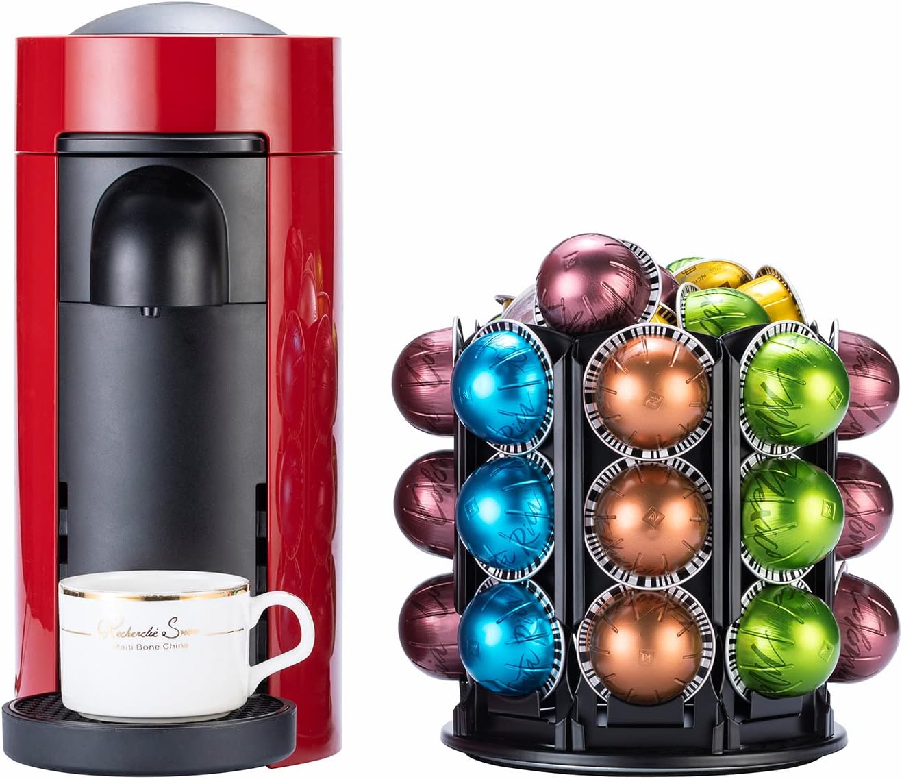 Amazon.com: Nespresso capsule holder 360 Degree Revolving, Compatible ...
