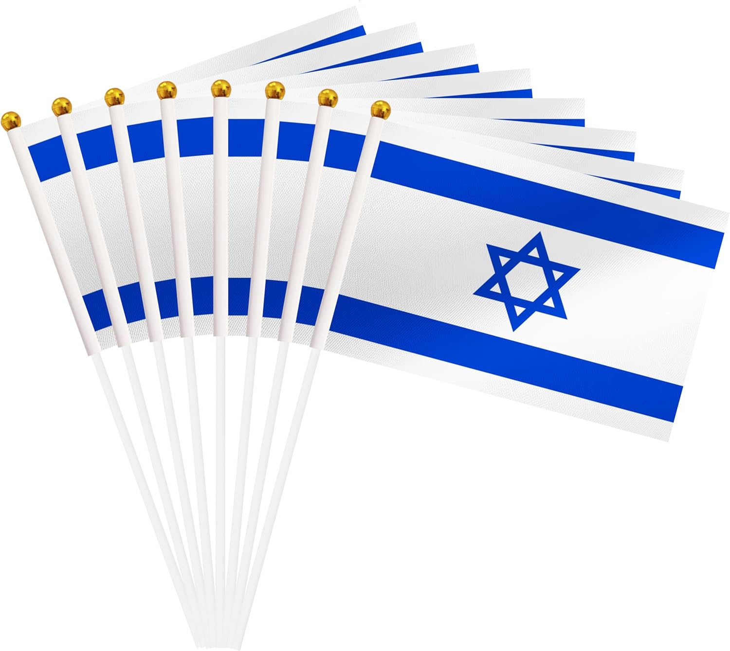 Amazon.com : 25 Pack Israel Hand Held Flag, Israeli Small Mini Stick ...