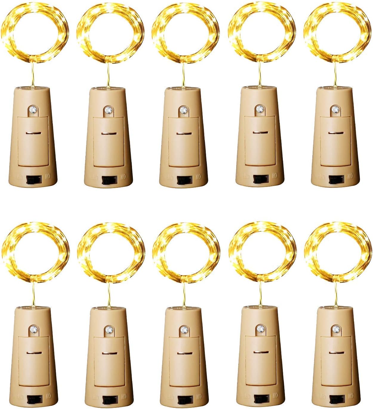 Amazon.com: NeoJoy Wine Cork Lights, Rechargeable Bottle Fairy String ...